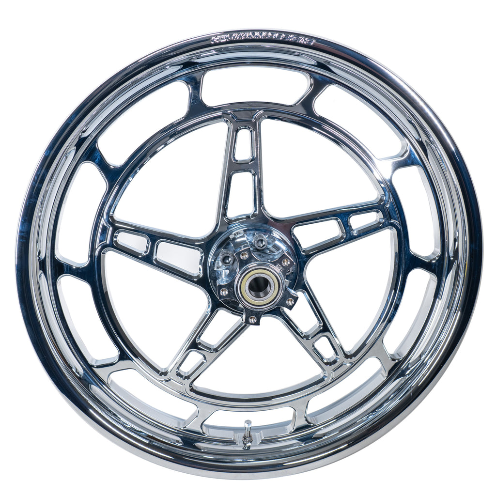 Chrome Directional 5 Star Front Wheel w Race Hub – Hofmann Designs