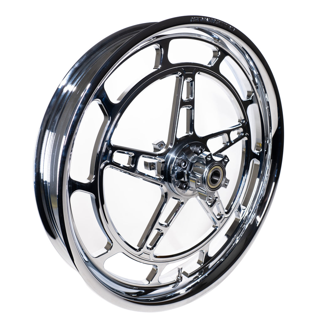 Chrome Directional 5 Star Front Wheel w Race Hub – Hofmann Designs
